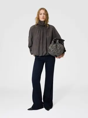 Missoni High-neck Sweater In Zig Zag Cashmere
