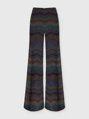 Missoni Palazzo Trousers With Wave Motif - Multicoloured