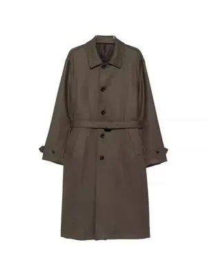 SSSTEIN Melton Belted Wool Coat - Brown