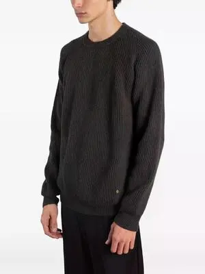 GREYED Ribbed-knit Raglan-sleeve Sweater