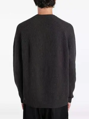 GREYED Ribbed-knit Raglan-sleeve Sweater