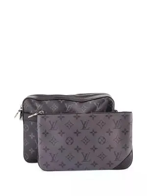 LOUIS VUITTON Trio Messenger Bag Reverse Monogram Eclipse Canvas Crossbody Bag