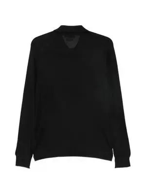 DANIELE FIESOLI Long-sleeved Polo Shirt - Black