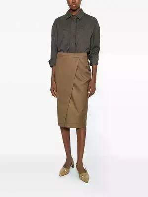 MANUEL RITZ Mélange-effect Tie-detail Shirt