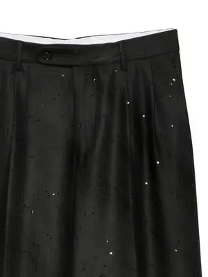 MANUEL RITZ Sequin-embellished Pinstripe Trousers