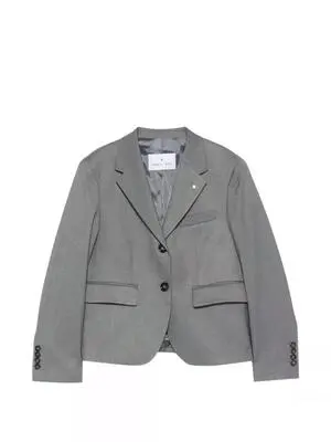 MANUEL RITZ Single-breasted Notched-lapels Blazer - Grey