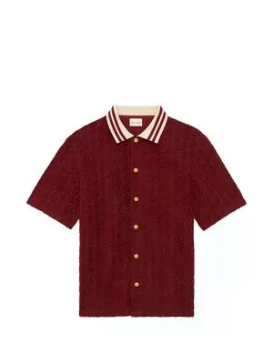 Drole De Monsieur Monogram Terry-cloth Shirt - Red