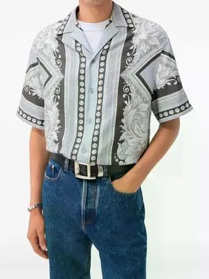 Versace Printed Silk Twill Regular Shirt