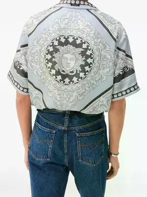 Versace Printed Silk Twill Regular Shirt
