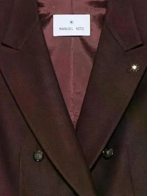 MANUEL RITZ Double-breasted Stretch-wool Blazer