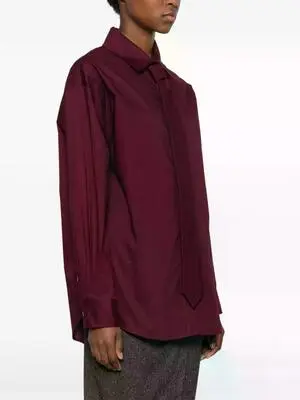 MANUEL RITZ Tie-detail Long-sleeve Shirt