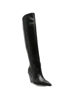 SOULIERS MARTINEZ Nevada Pointed-toe Boots - Black