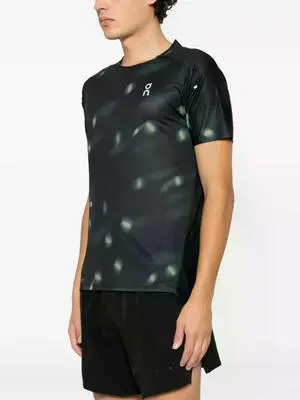 On Abstract-print Short-sleeve T-shirt - Black