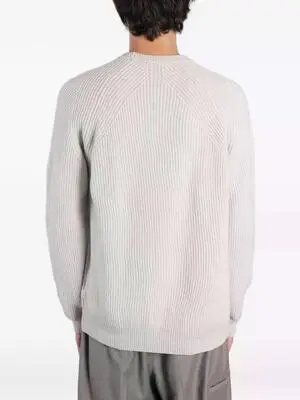 GREYED Ribbed-knit Raglan-sleeve Sweater