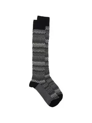 Missoni Zigzag-knit Cotton Socks - Black
