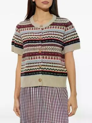 Munthe Fair Isle Short-sleeve Cardigan