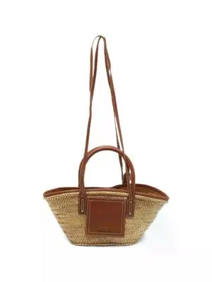 Jacquemus Small Soli Leather-trimmed Beach Bag