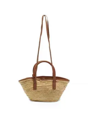 Jacquemus Small Soli Leather-trimmed Beach Bag