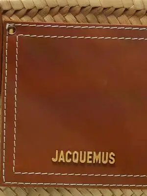 Jacquemus Small Soli Leather-trimmed Beach Bag