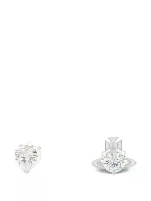 VIVIENNE WESTWOOD 2020s Millie Orb Rhinestone-embellished Earrings - Silver