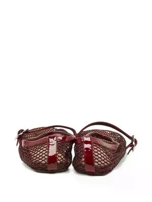 Alaïa Net Patent Leather Ballet Flats