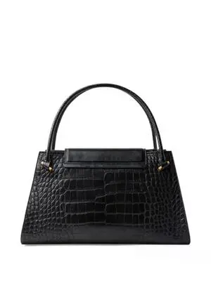 Versace Severine Croc-effect Leather Large Shoulder Bag