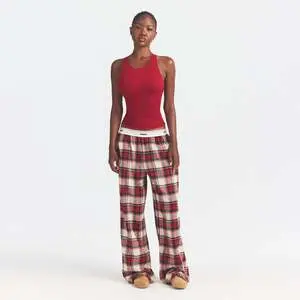 SKIMS Rib Sleep Tank Top | Red - Brick