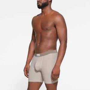 SKIMS 5" Boxer Brief 3 Pack | Grey | | Cotton - Stone Multi