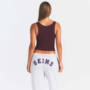SKIMS Tank Top | Red | | Cotton Rib - Currant
