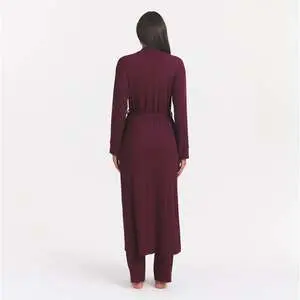 SKIMS Long Robe | Red | | Soft Lounge