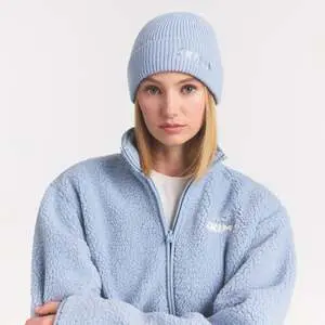 SKIMS Wool Blend Knit Beanie Hat | Blue | Accessories