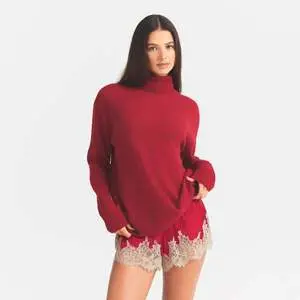 SKIMS Turtleneck | Red | | Airy Cashmere - Cardinal