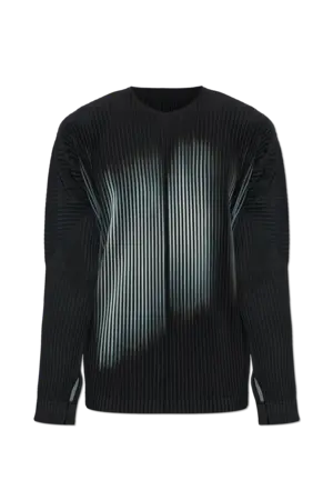 Issey Miyake Pleated Long-sleeve T-shirt - Black