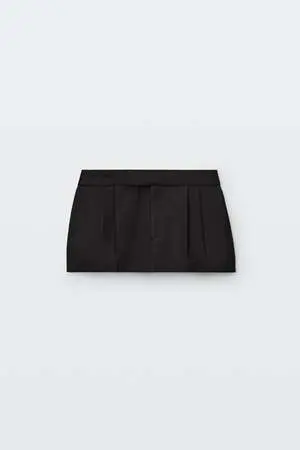 Alexander Wang Satin Stripe Mid-rise Tuxedo Skort - Black