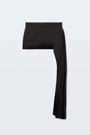 Alexander Wang Asymmetric Drape Mid-rise Mini Skirt - Black