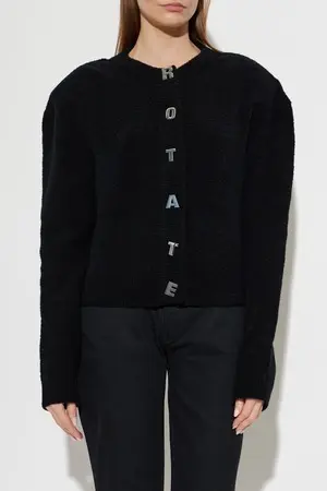 ROTATE BY BIRGER CHRISTENSEN Wool Cardigan With Logo