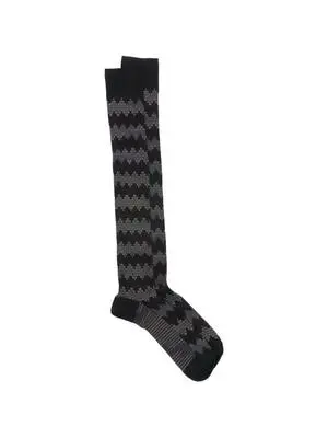 Missoni Zigzag-knit Socks - Black