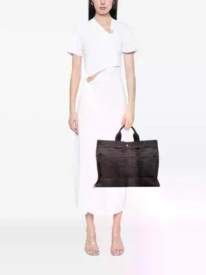 Hermès 20th Century Canvas Herline Mm Tote Bag - Grey