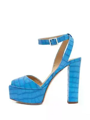 GIUSEPPE ZANOTTI Betty Crocodile-embossed Platform Sandals