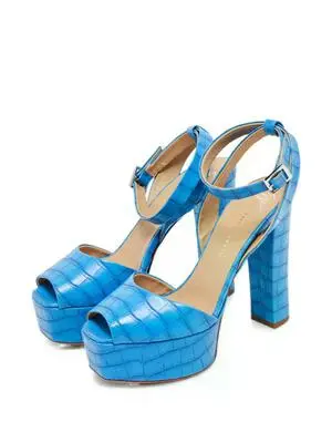 GIUSEPPE ZANOTTI Betty Crocodile-embossed Platform Sandals