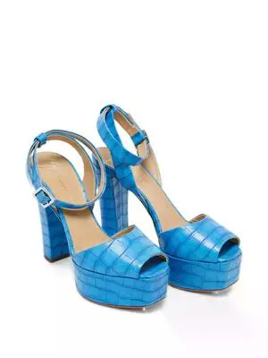 GIUSEPPE ZANOTTI Betty Crocodile-embossed Platform Sandals