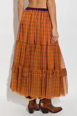 Chloé Silk Midi Skirt