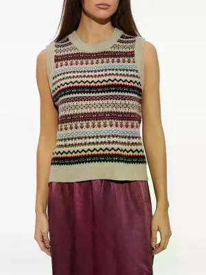 Munthe Callista Fair Isle Vest - Neutrals