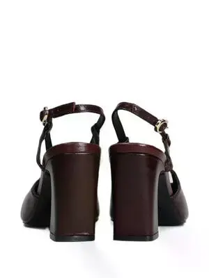 GOLD & ROUGE Lisian Cap-toe Slingback Pumps