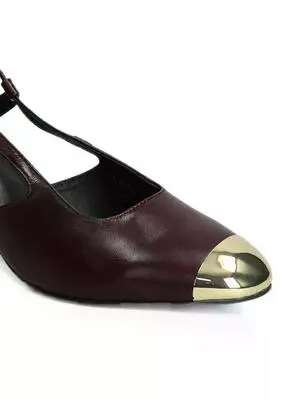 GOLD & ROUGE Lisian Cap-toe Slingback Pumps