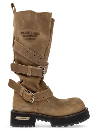 Balenciaga Venom’ Suede Boots - Brown