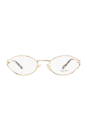Miu Miu 53zv’ Eyeglasses - Gold