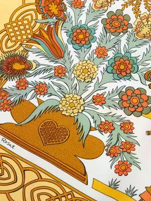 Hermès 1990-1997 Decoupages Silk Scarf 90 Scarves - Multicolour