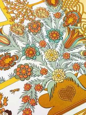 Hermès 1990-1997 Decoupages Silk Scarf 90 Scarves