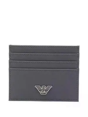 Emporio Armani Logo-plaque Card Holder - Grey